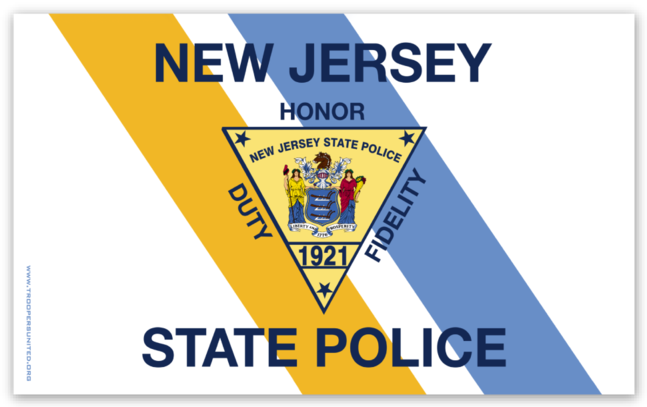 NJSP Headquarters Flag Decal – Troopers United Foundation
